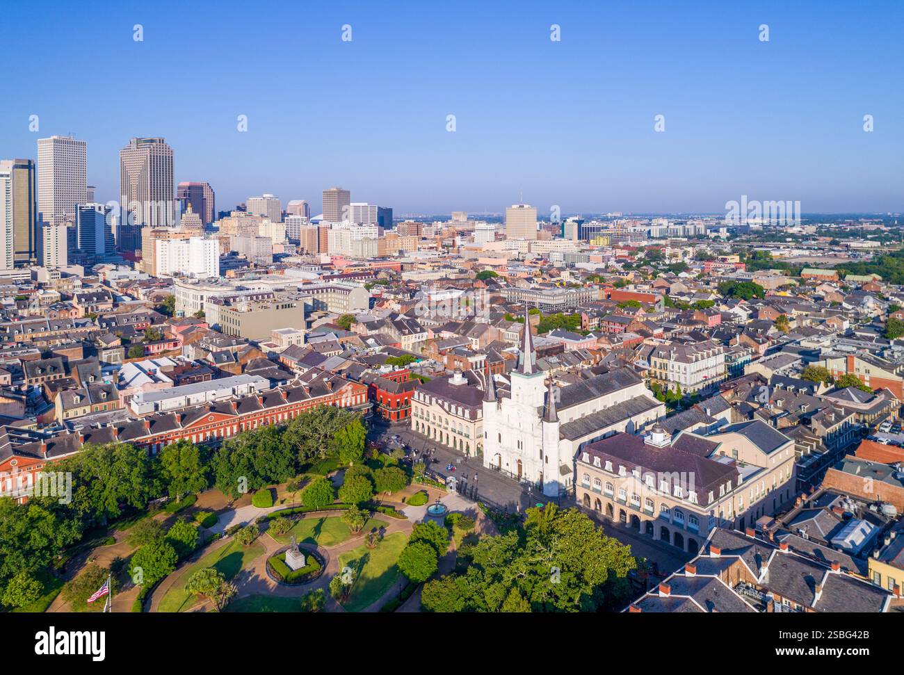 Aerial view of French Quarter, New Orleans Stock Photo - Alamy