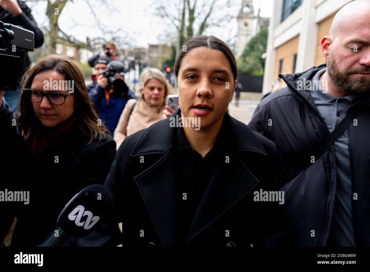 Chelsea and Australia striker Sam Kerr arrives at Kingston Crown Court ...