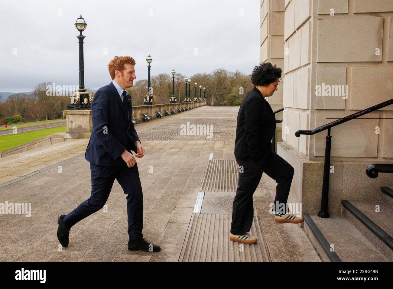 Stormont opposition leader Matthew O'Toole MLA of the SDLP and Claire ...