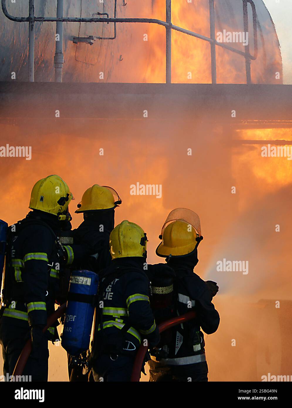 Industrial explosion and fire, BLEVE Stock Photo - Alamy