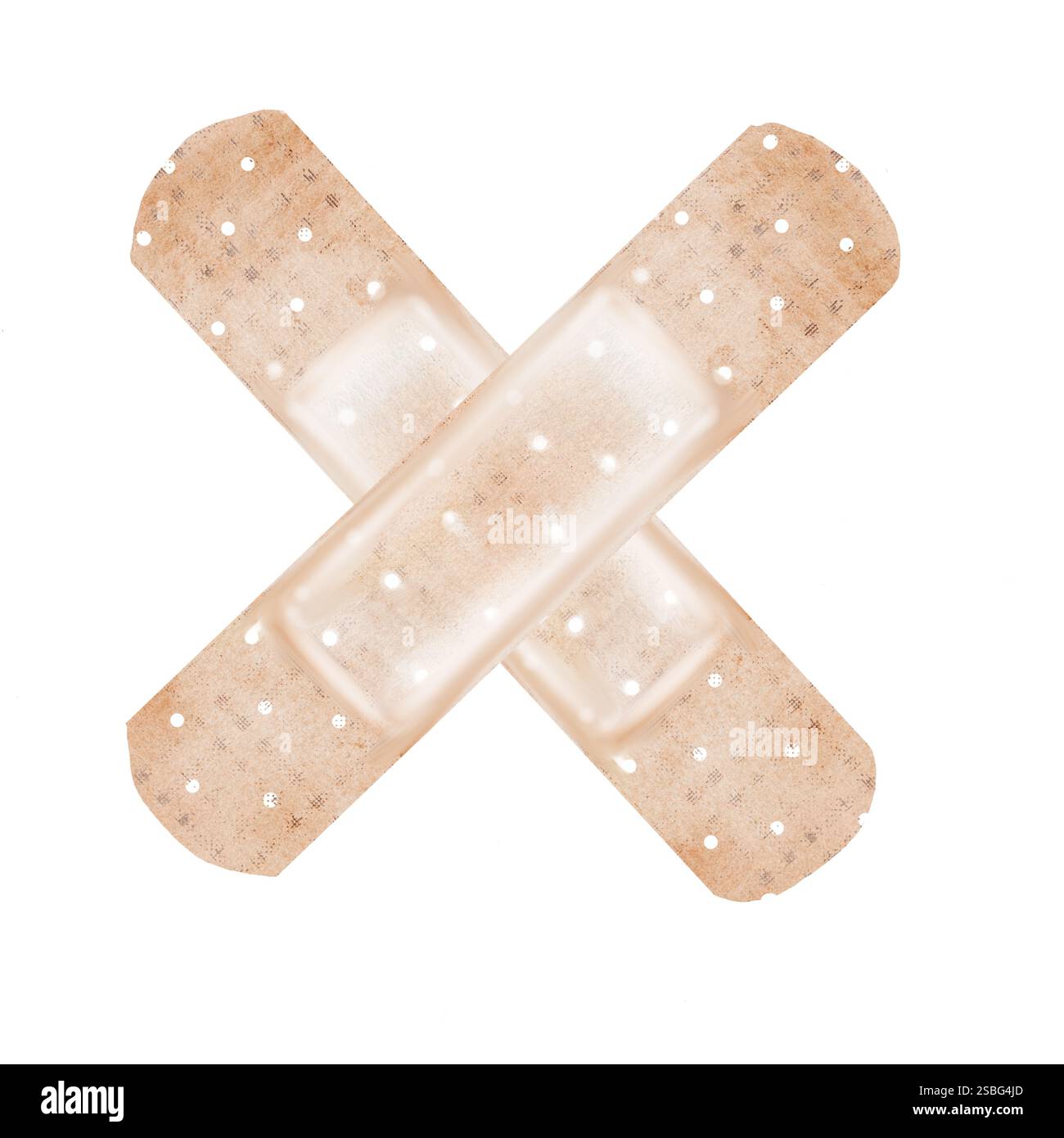 Adhesive plaster watercolor. Hand drawn protective patch. Medical ...