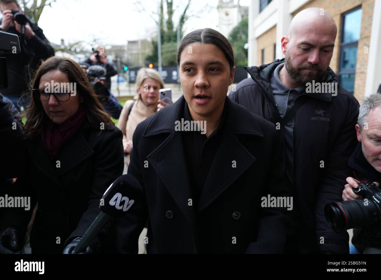 Chelsea and Australia striker Sam Kerr arrives at Kingston Crown Court ...