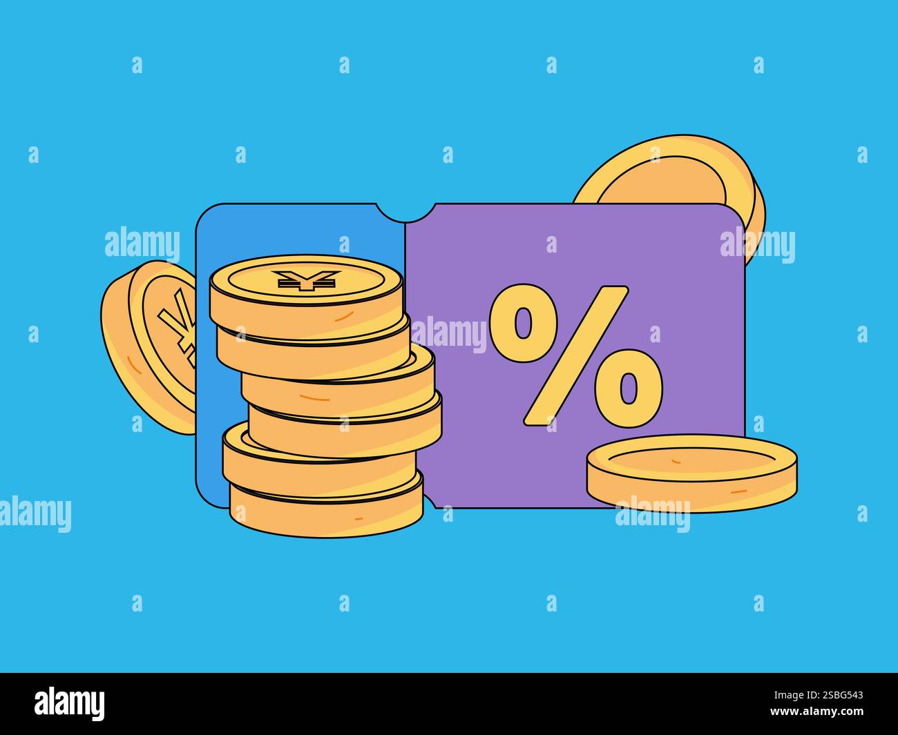 Online shopping e-commerce coupon concept flat vector concept operation ...