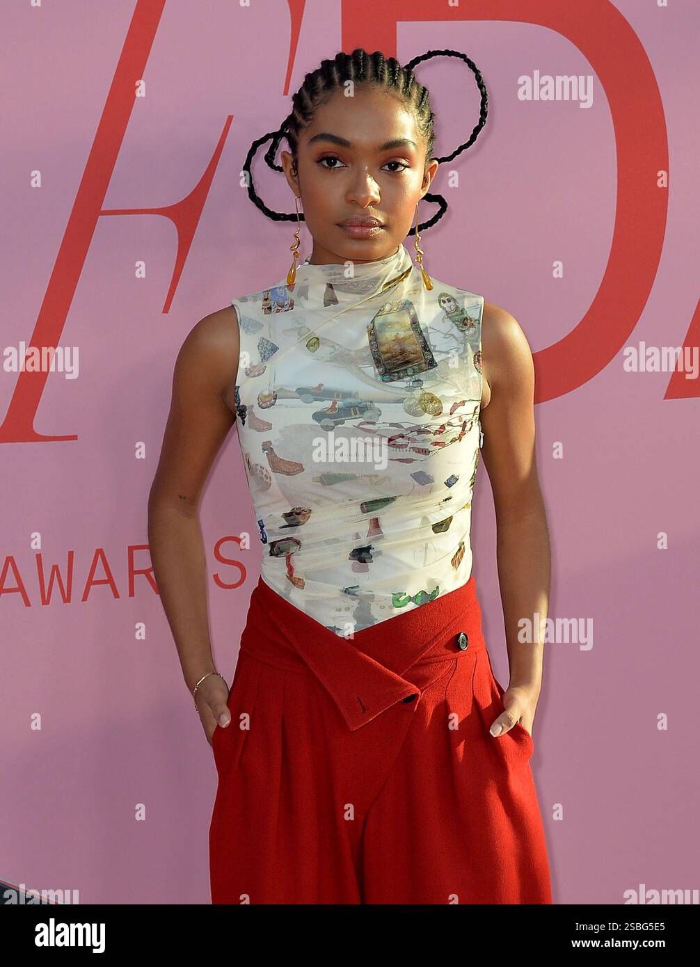 Yara Shahidi arriving at the CFDA Fashion Awards at the Brooklyn Museum ...