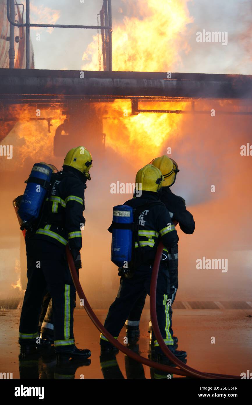 Industrial explosion and fire, BLEVE Stock Photo - Alamy