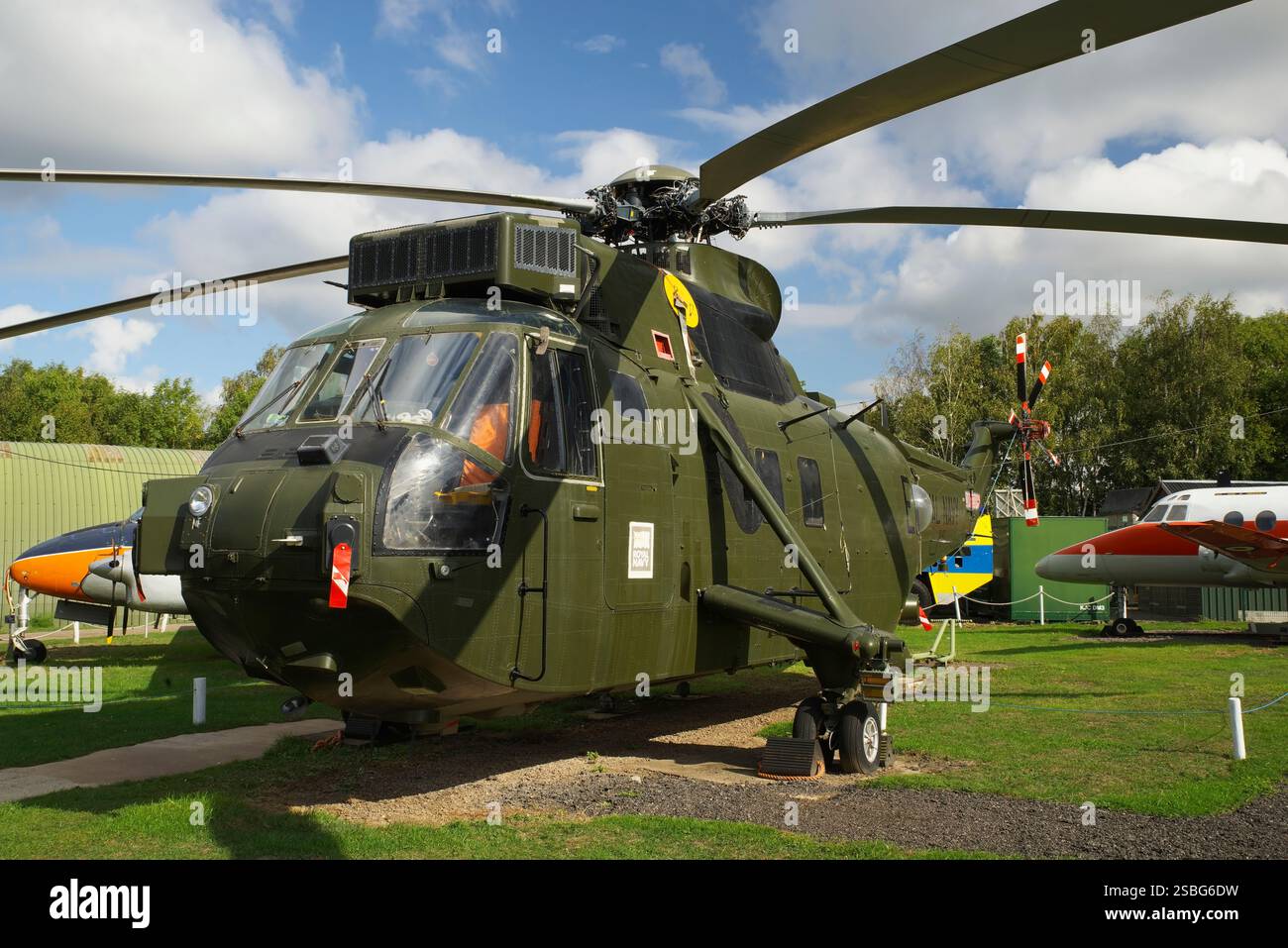 Westland, Sea King, HC.4, ZD477, East Midlands Aeropark Stock Photo - Alamy