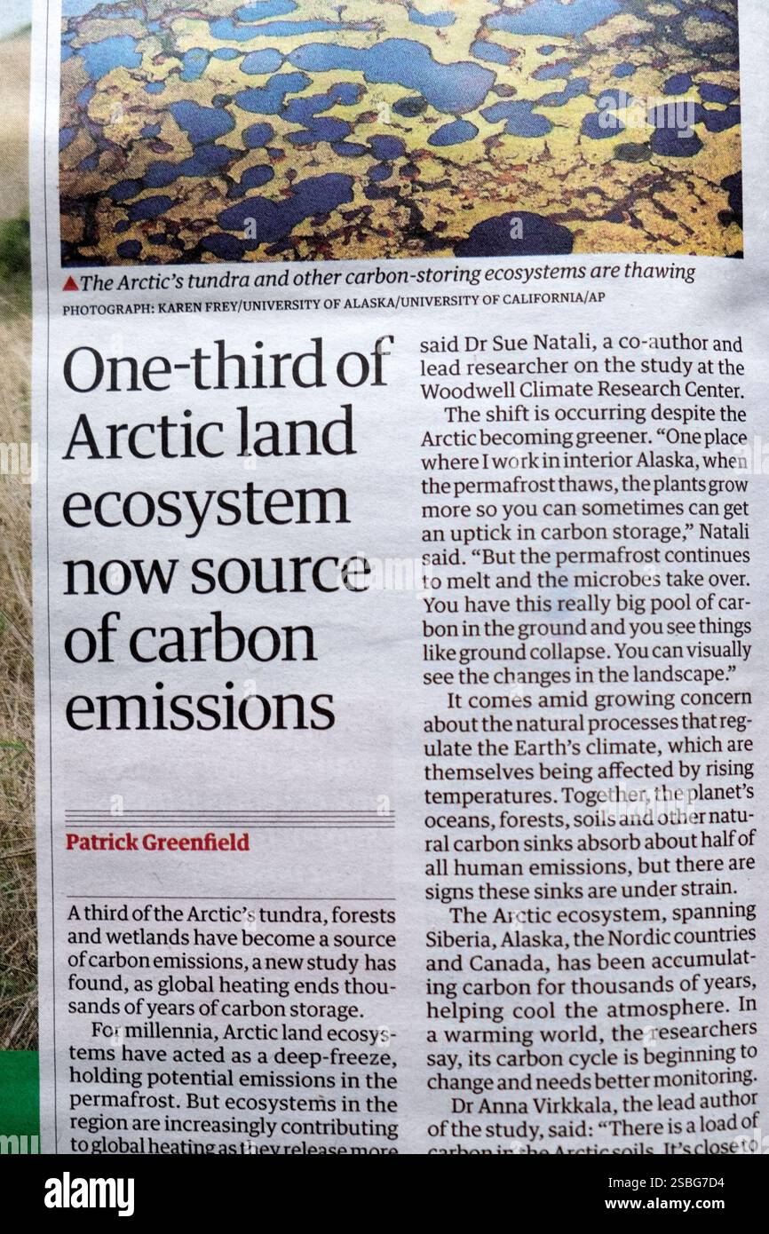 'One-third of Arctic land ecosystem now source of carbon emissions ...