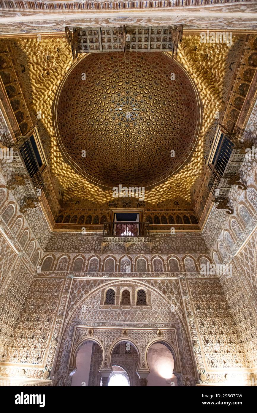 Seville, Andalucia, Spain - 02-01-2025: Real Alcázar of Seville, royal ...