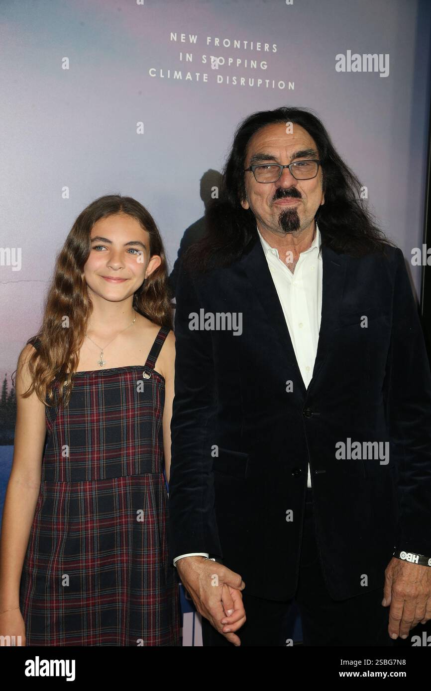 Normandie Farrar and George DiCaprio at 'Ice on Fire' film premiere ...