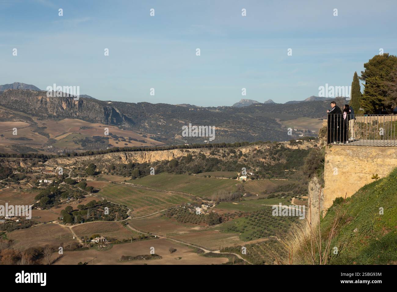 Ronda, Andalucia, Spain - 03-01-2025: Ronda, perched on dramatic cliffs, is a historic city ...