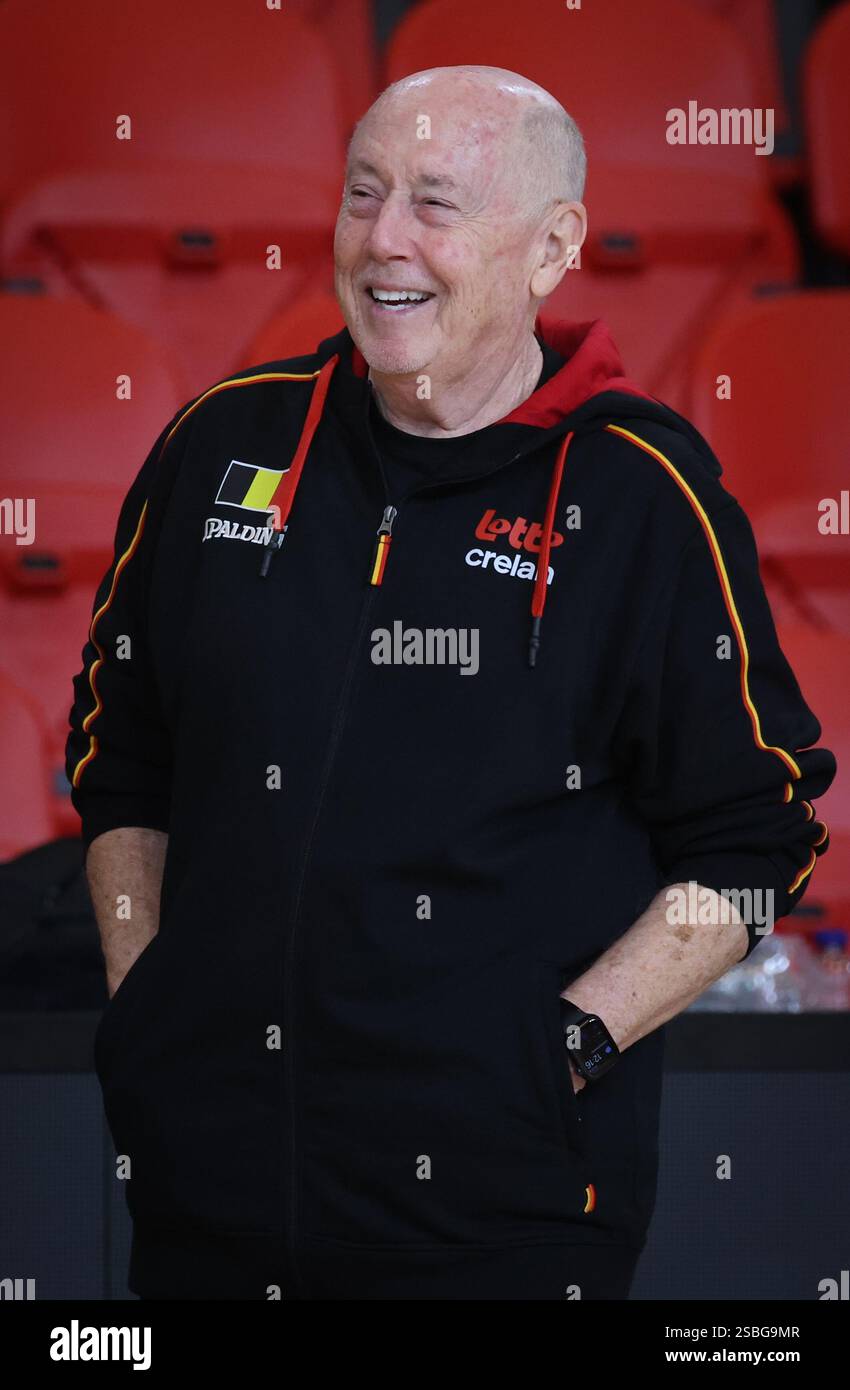 Oostende, Belgium. 03rd Feb, 2025. Belgium's head coach Mike Thibault ...