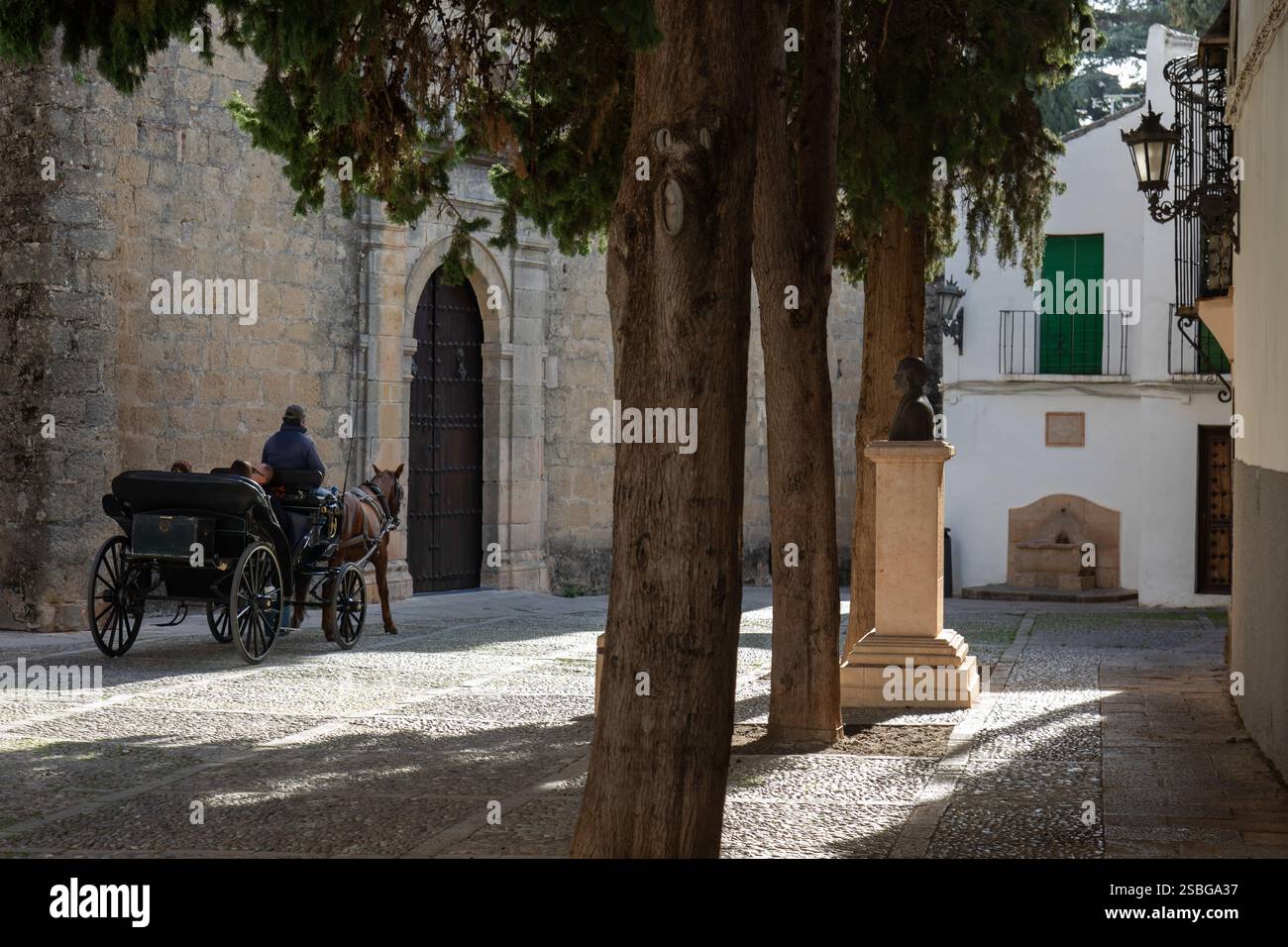 Ronda, Andalucia, Spain - 03-01-2025: Ronda, perched on dramatic cliffs, is a historic city ...