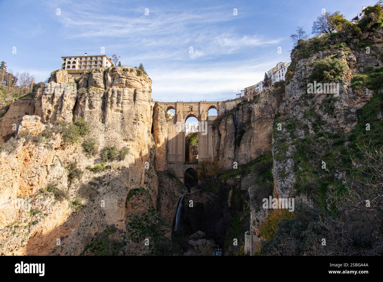 Ronda, Andalucia, Spain - 03-01-2025: Ronda, perched on dramatic cliffs ...