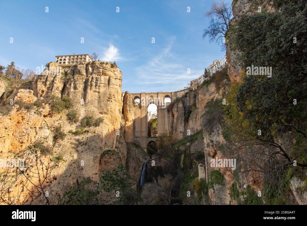 Ronda, Andalucia, Spain - 03-01-2025: Ronda, perched on dramatic cliffs, is a historic city ...