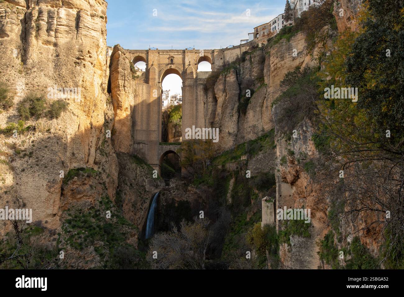 Ronda, Andalucia, Spain - 03-01-2025: Ronda, perched on dramatic cliffs, is a historic city ...
