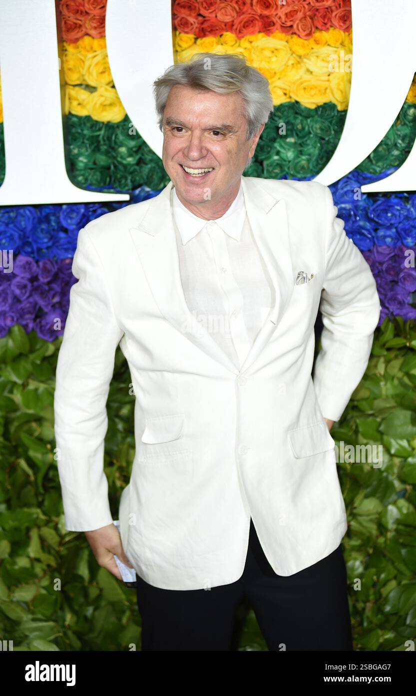 David Bryne arriving at the 73rd Annual Tony Awards at Radio City Music ...
