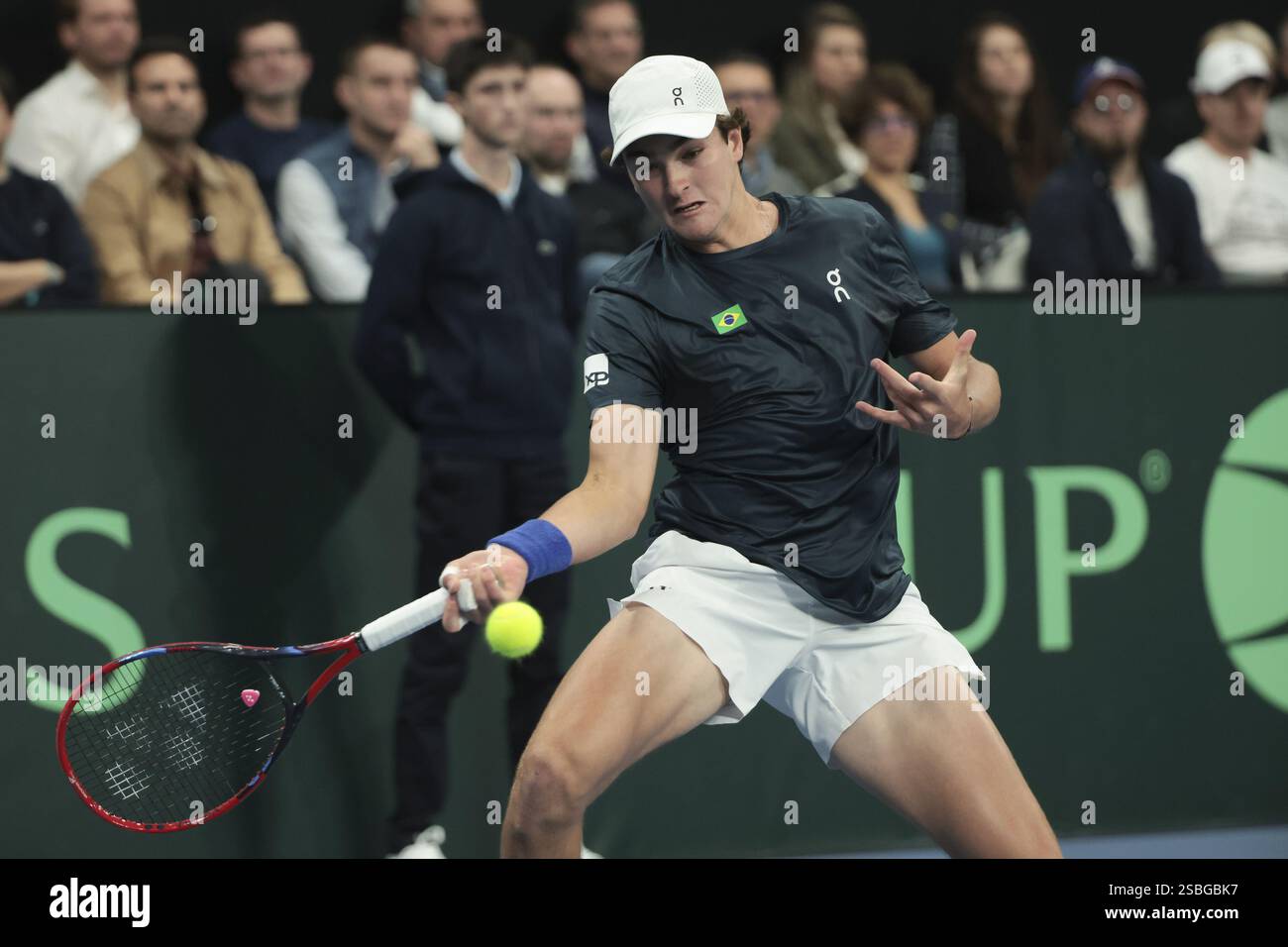 Joao Fonseca of Brazil during day 1 of the Davis Cup 2025 Qualifiers ...