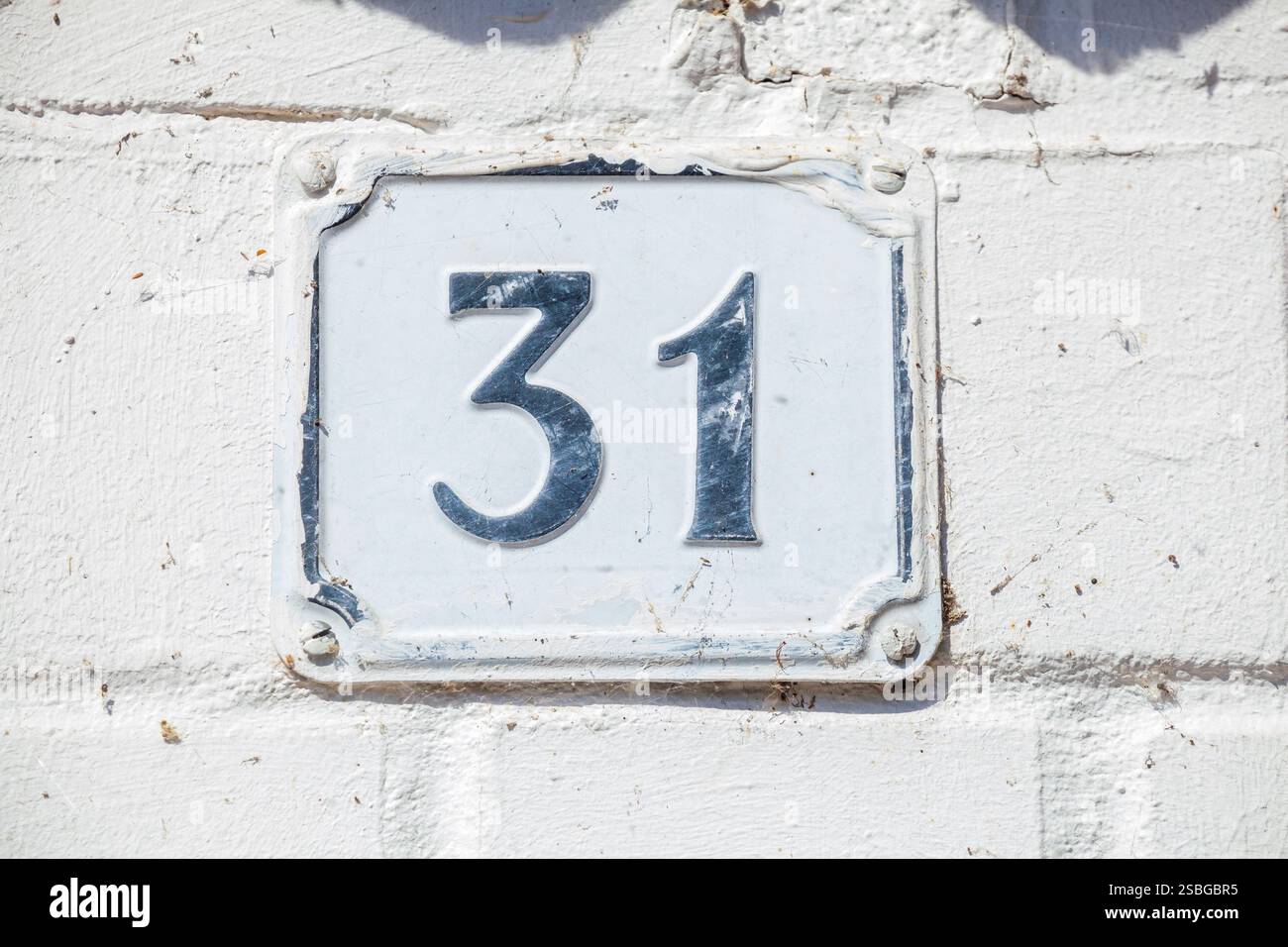 White house license plate number 31 on white background, Germany Stock ...