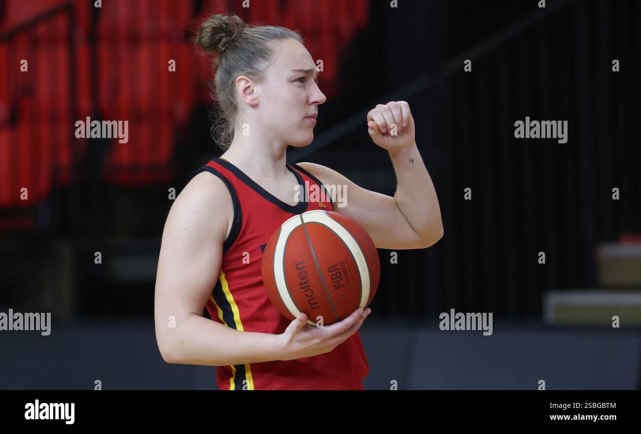 Oostende, Belgium. 03rd Feb, 2025. Belgium's Elise Ramette pictured in ...