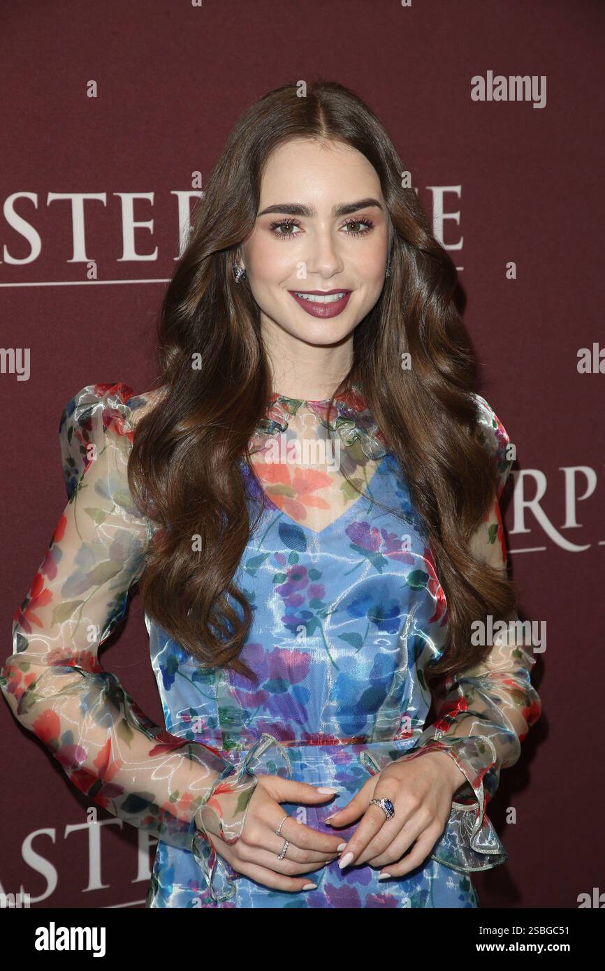 Lily Collins attends Les Misérables Photo Call at Linwood Dunn Theater ...