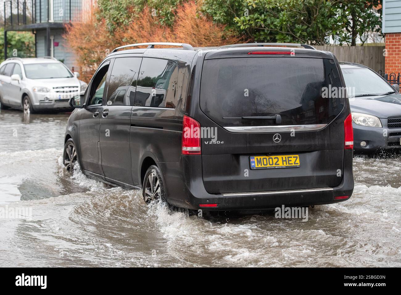 Slough, Berkshire, UK. 3rd February, 2025. A van drives through ...