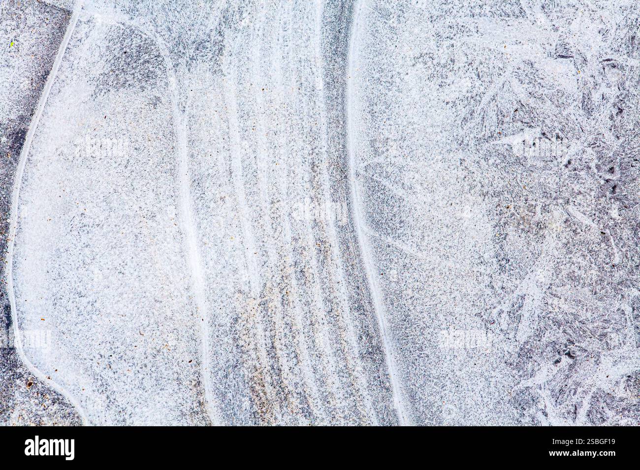 Processed collage of blue cold cracked ice surface texture. Background ...
