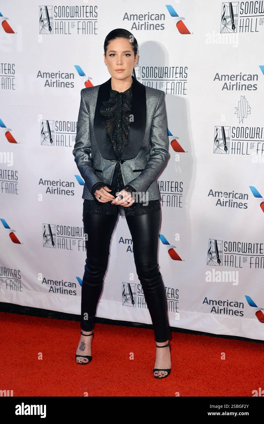 Halsey attending arrivals for Songwriters Hall of Fame Annual Induction ...