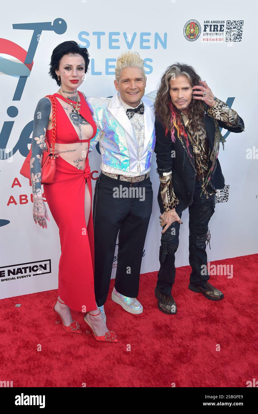 Adrien Skye, Corey Feldman und Steven Tyler bei Steven Tyler's Jam for ...