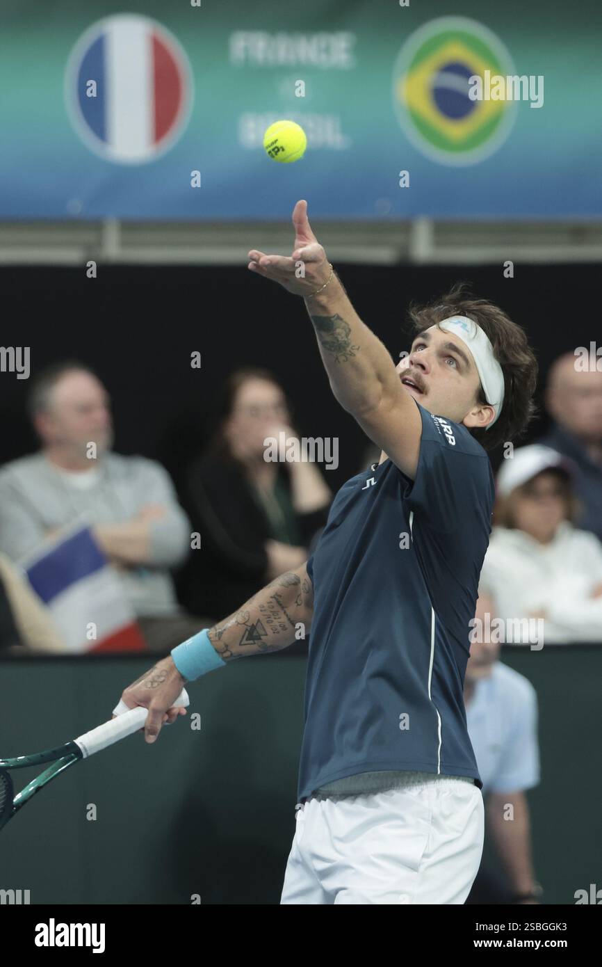 Thiago Seyboth Wild of Brazil during day 1 of the Davis Cup 2025 ...