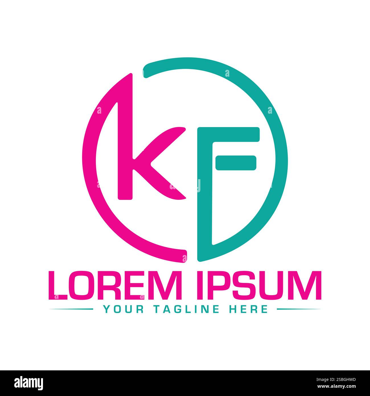 KF Logo Design Stock Vector Image & Art - Alamy