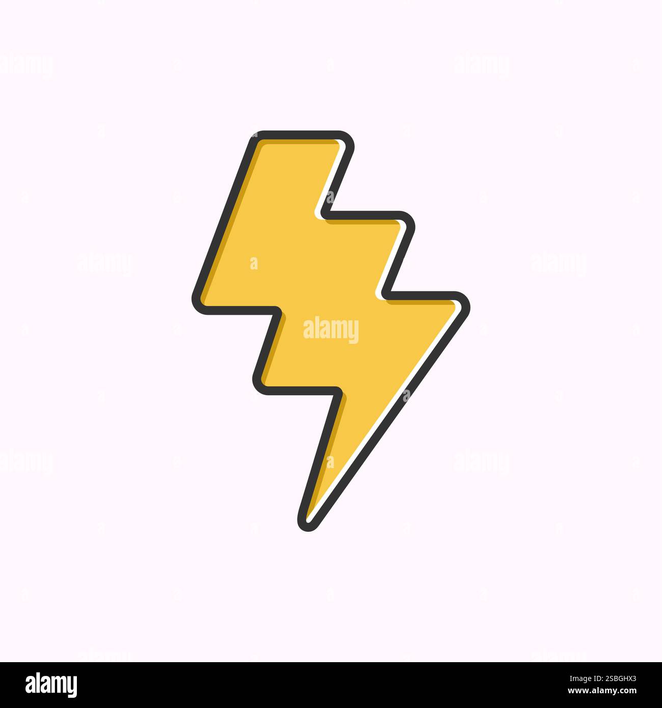 Flat Thunder and Bolt Lighting Flash symbol Stock Vector Image & Art ...