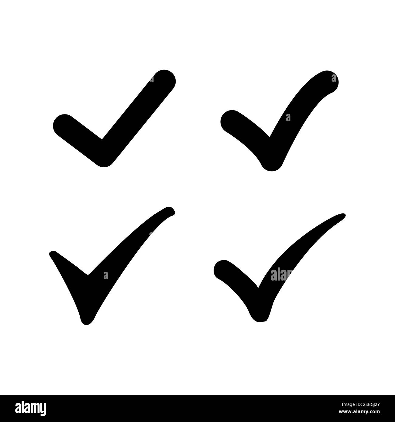 Checkmark icon. Checkmark vector set. Checked check box sign. Approved symbol. Isolated v check ...