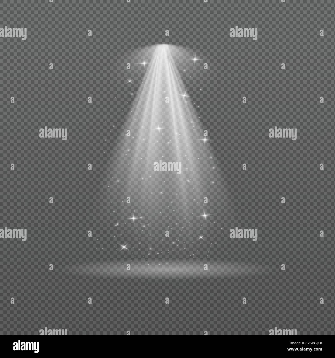 White spotlight with glowing sparkle on transparent background Stock ...
