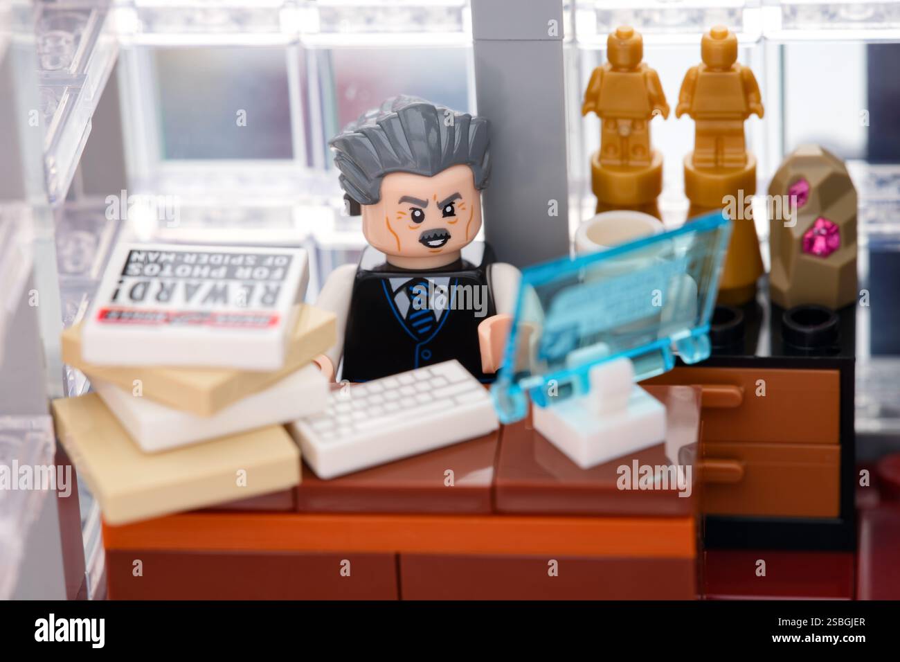 Tambov, Russian Federation - January 16, 2025 Lego John Jonah Jameson ...