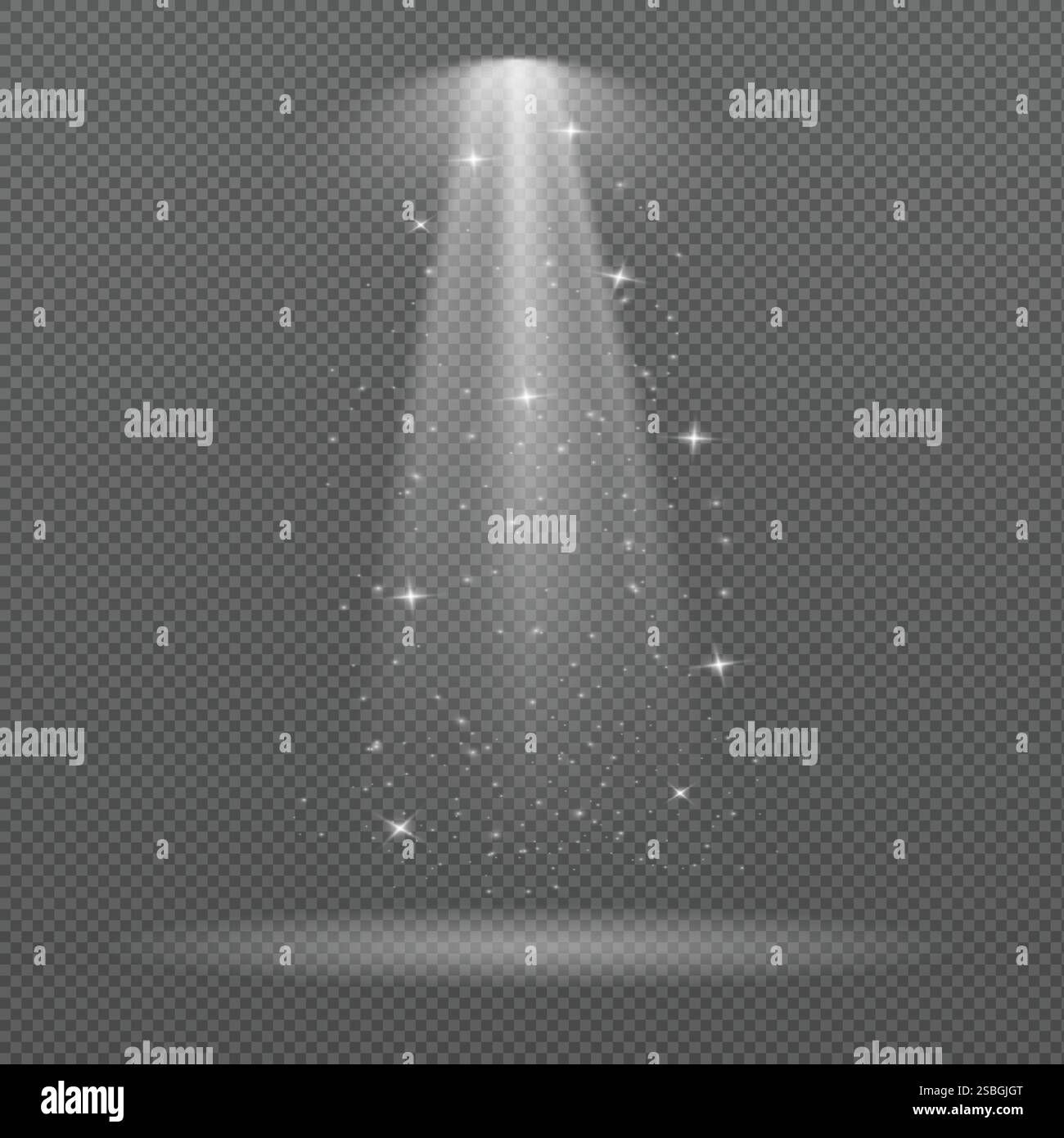 White spotlight with glowing sparkle on transparent background Stock ...