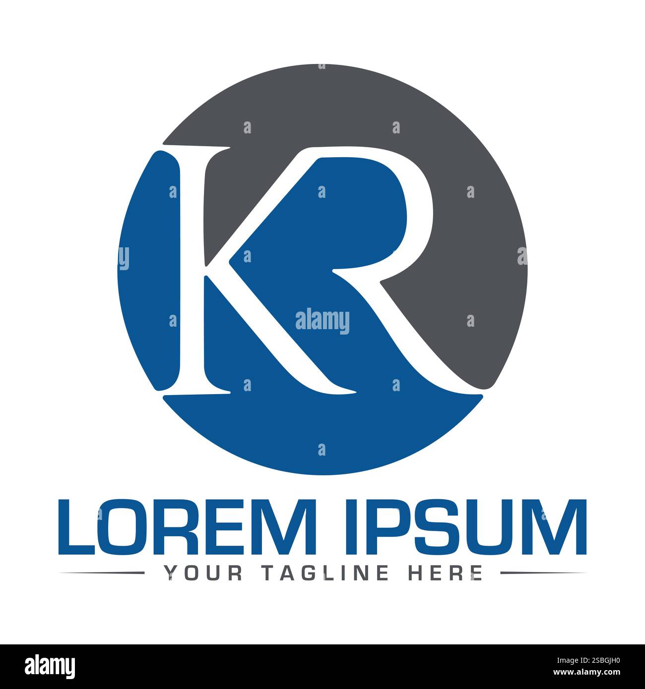KR Letter Logo Design Stock Vector Image & Art - Alamy