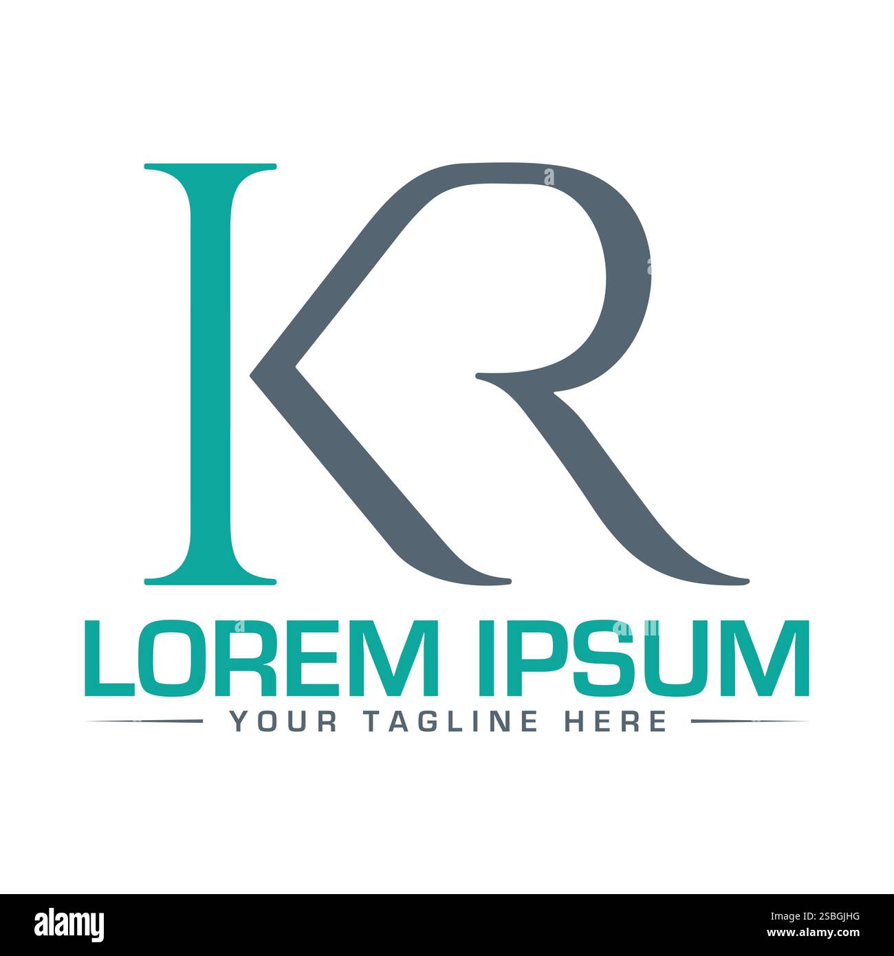 KR Letter Logo Design Stock Vector Image & Art - Alamy