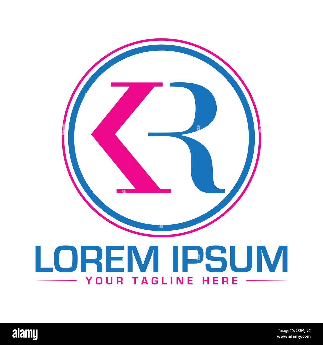 KR Letter Logo Design Stock Vector Image & Art - Alamy