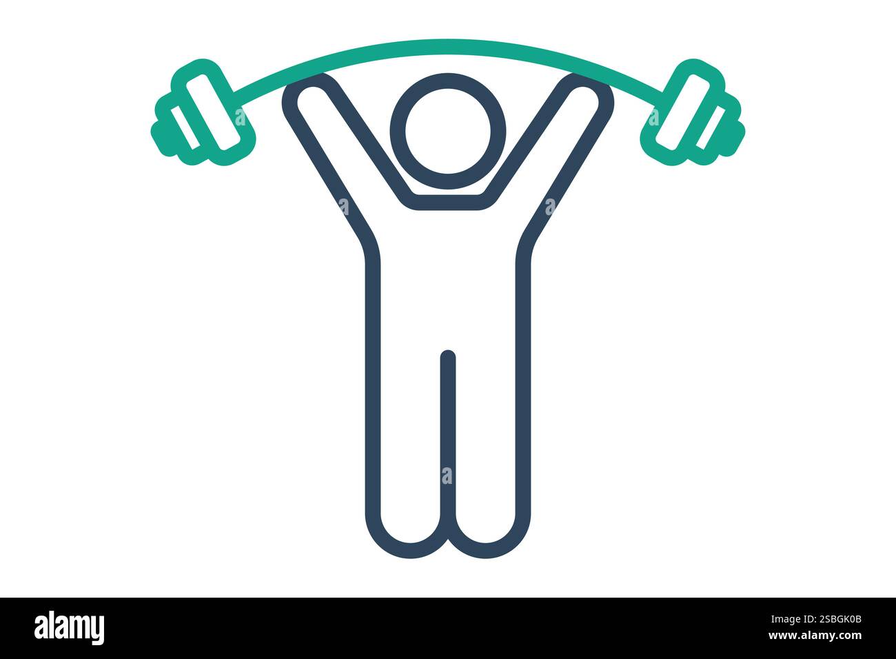 Workout icon. line icon style. people lifting barbell. icon related to ...