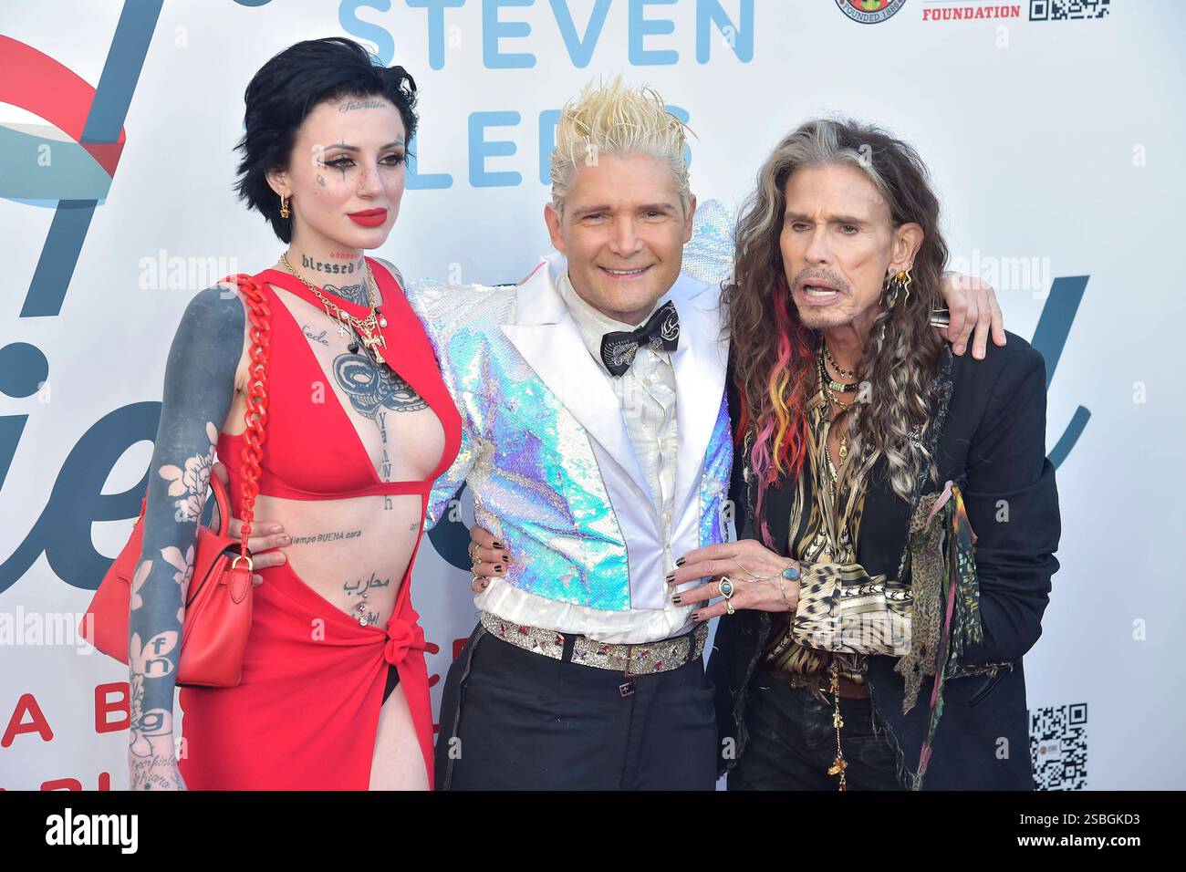 Adrien Skye, Corey Feldman und Steven Tyler bei Steven Tyler s Jam for ...