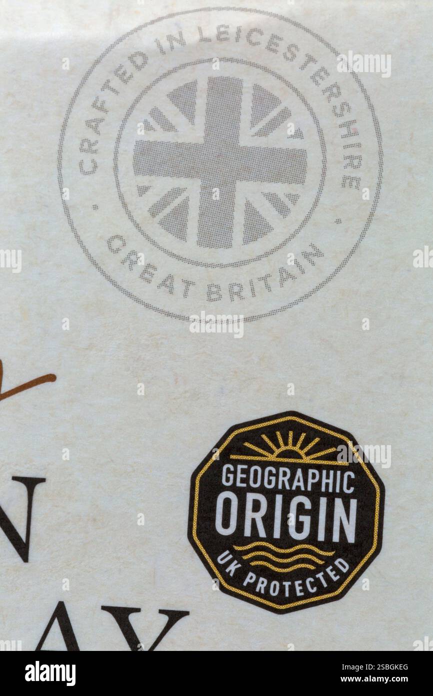 Geographic origin uk protected symbol hi-res stock photography and ...