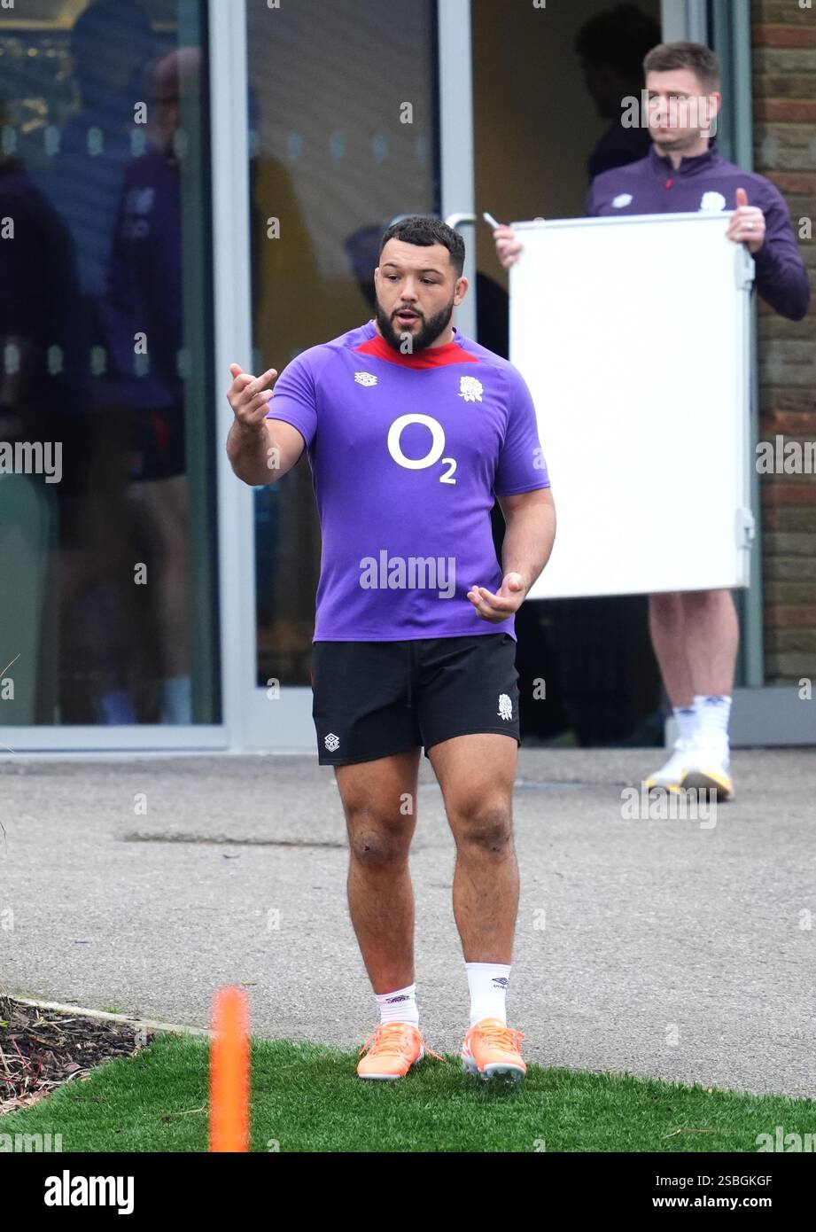 England's Ellis Genge during a training session at the Honda England ...