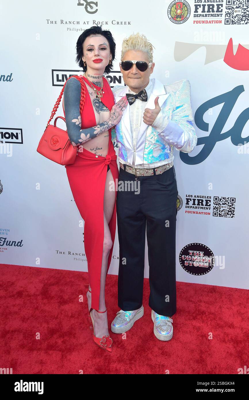 Adrien Skye und Corey Feldman bei Steven Tyler s Jam for Janie Grammy ...