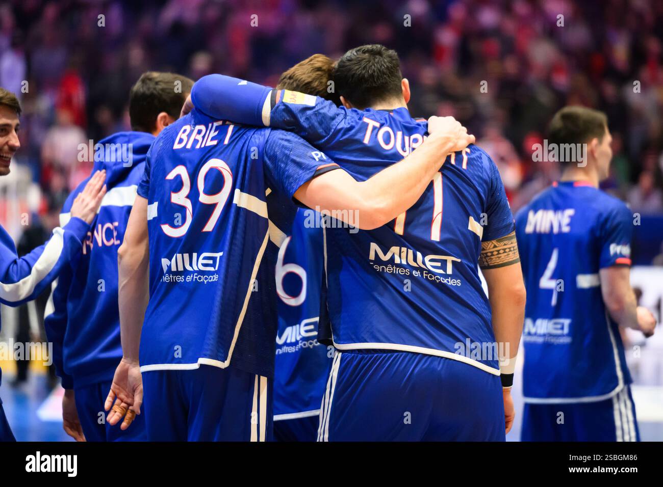 Oslo, Norway. 02nd, February 2025. Thibaud Briet (39) and Nicolas Tournat (11) of France seen ...