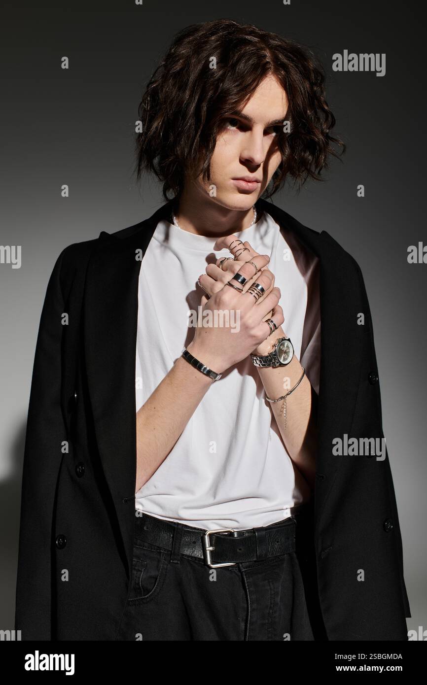 Stylish young man exudes hi-res stock photography and images - Alamy