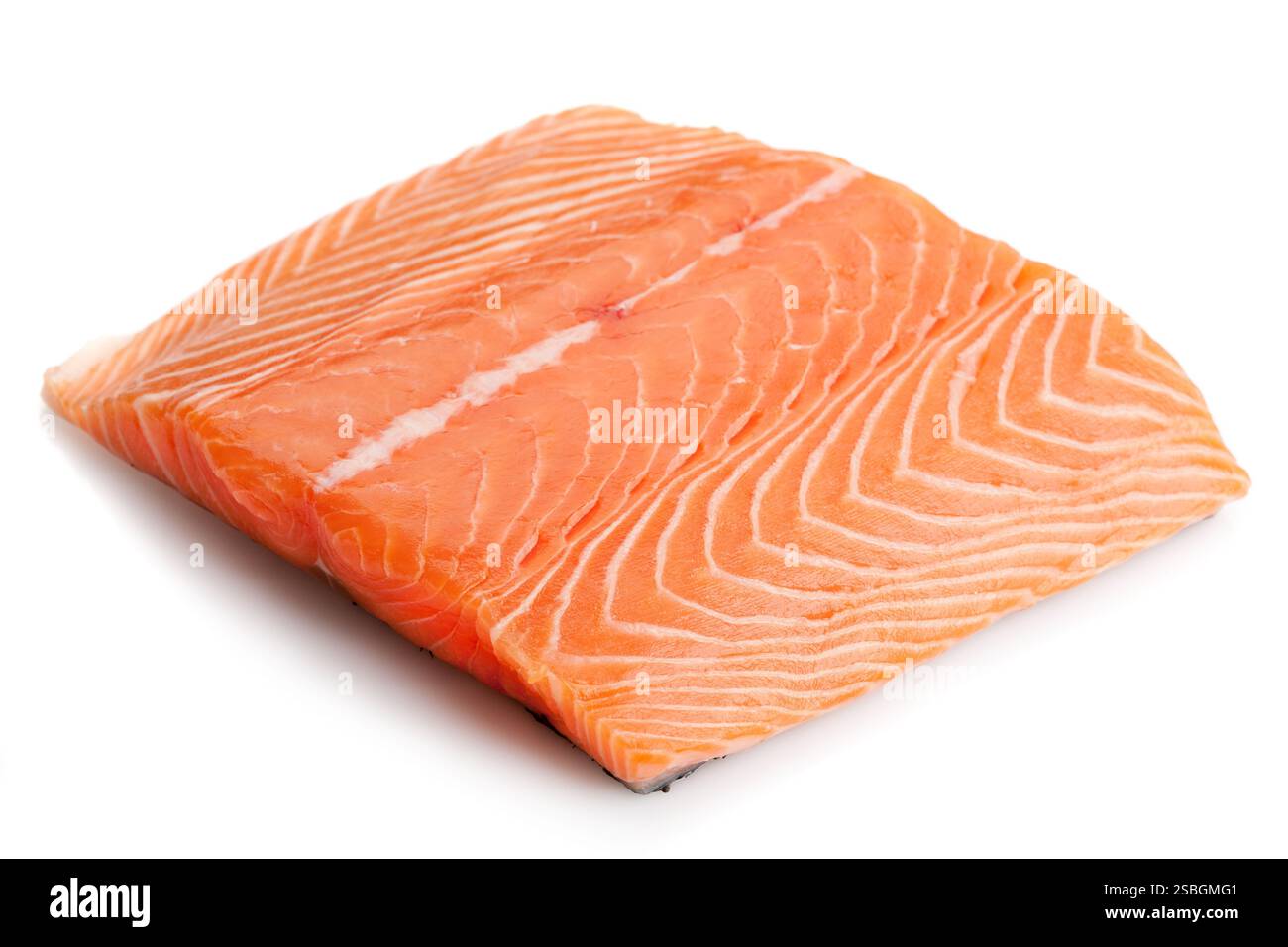 Fresh salmon fish isolated on white background Stock Photo - Alamy