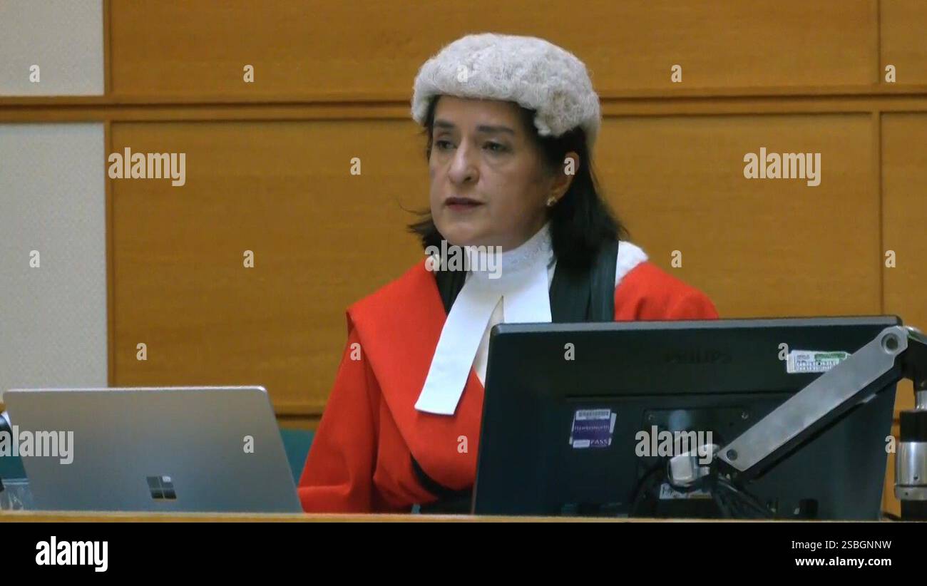 Screen grab taken from PA video of Mrs Justice Cheema-Grubb during the ...