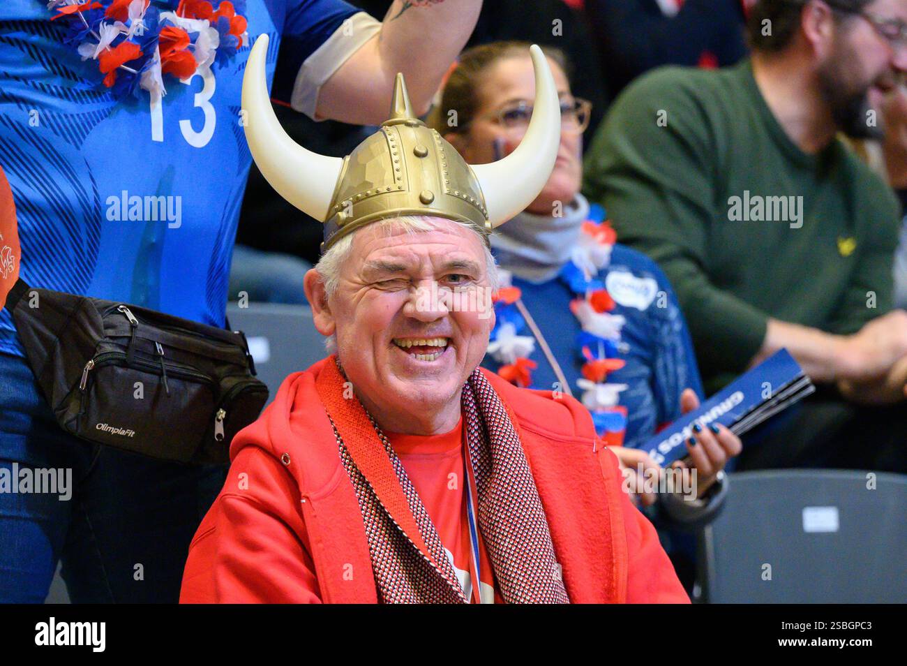 Oslo, Norway. 02nd Feb, 2025. A Viking handball fan seen at the 2025 ...