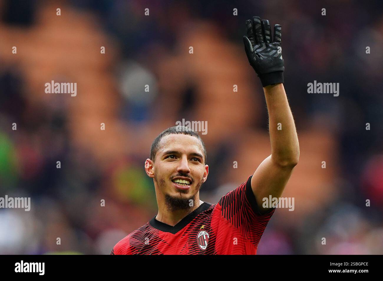 Ismael Bennacer (AC Milan) at the end of the Serie A soccer match ...