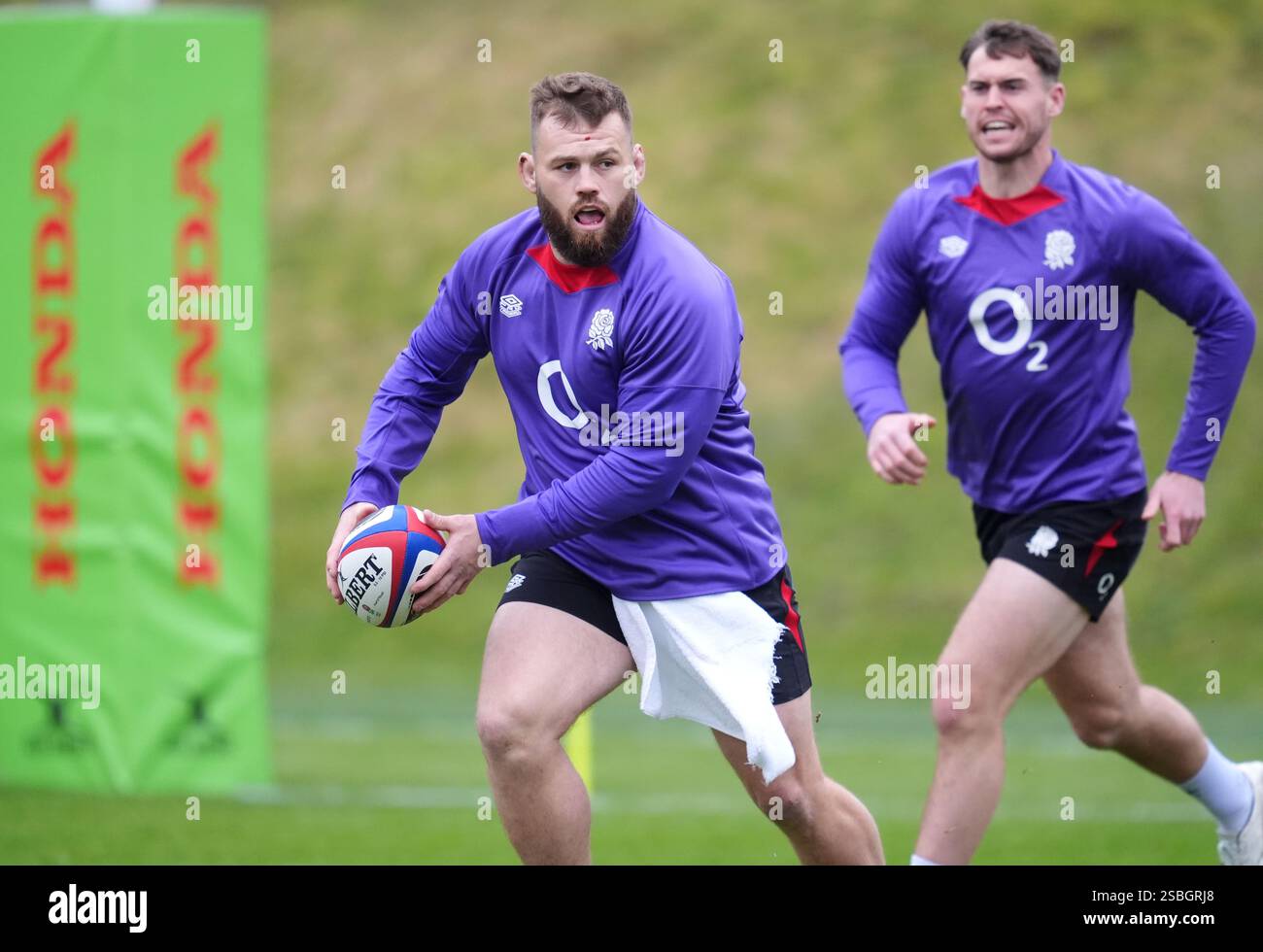 England's Luke Cowan-Dickie during a training session at the Honda ...